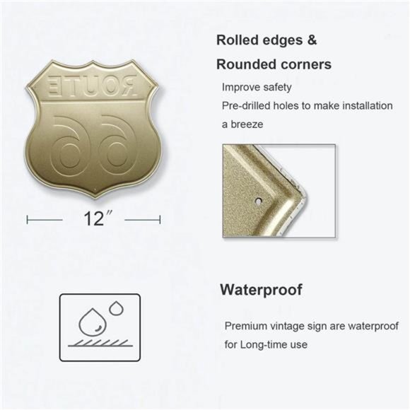 Wall Decor | Route 66 Signs Vintage Road Signs High Way Metal Tin Sign ...